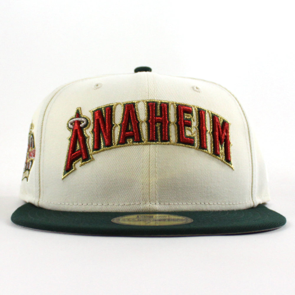 Anaheim Angels 40th Season New Era 59Fifty Fitted Hat (Chrome White Gr ...
