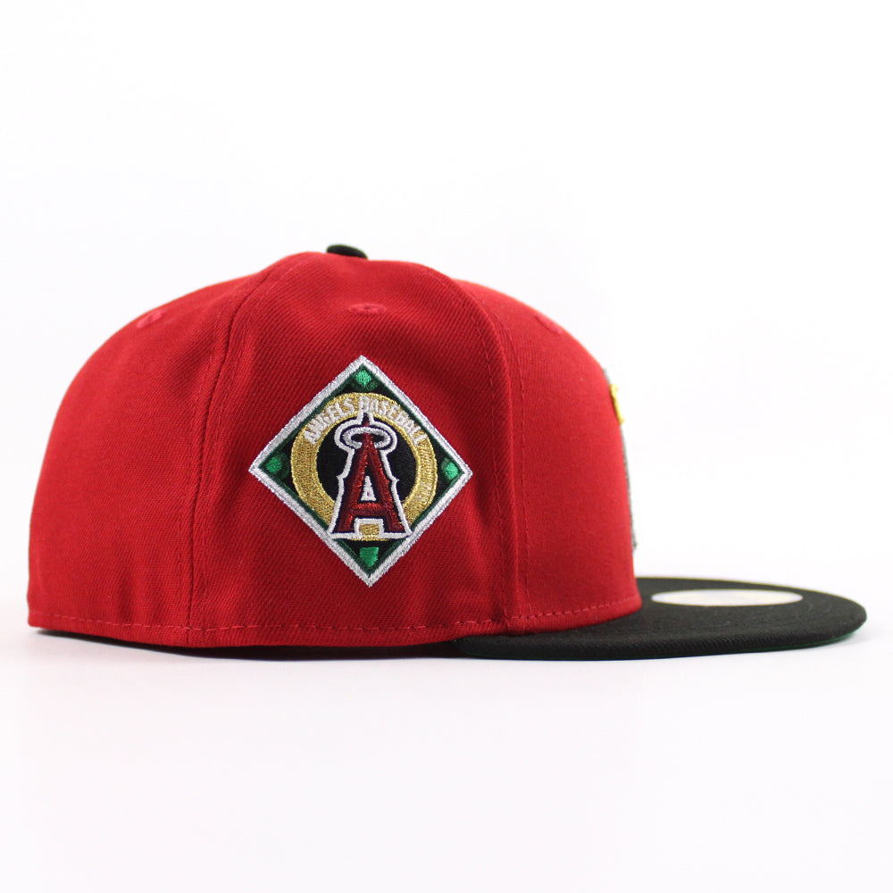 Anaheim Angels Angles BaseBall New Era 59Fifty Fitted Hat (Scarlet Red ...