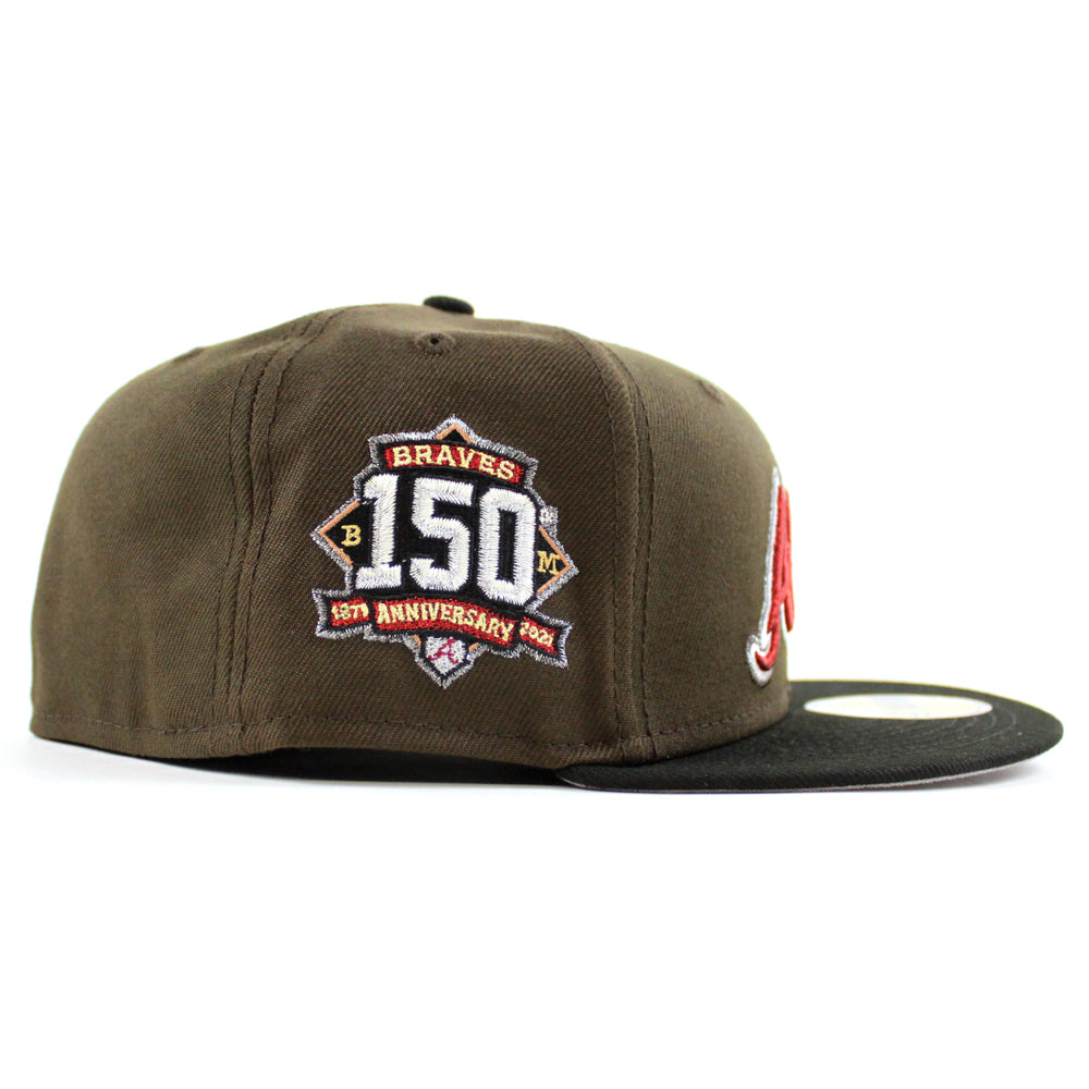 Atlanta Braves 150th Anniversary New Era 59Fifty Fitted Hat (Walnut Bl ...