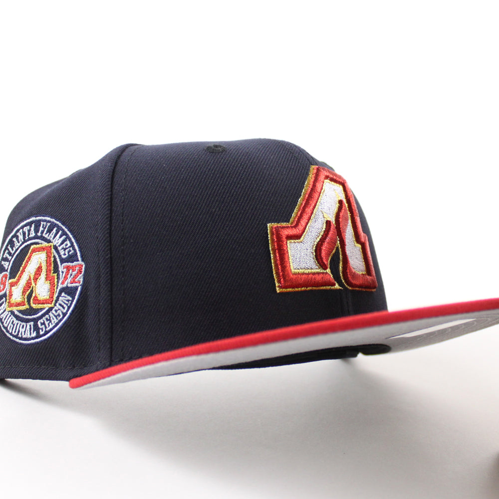 Atlanta Flames Inaugural Season Patch New Era 59Fifty Fitted Hat (Navy ...