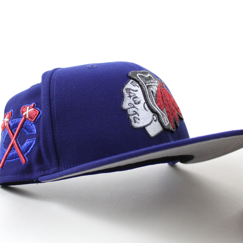Chicago Blackhawks BlackHawks Patch New Era 59Fifty Fitted Hat (Royal ...