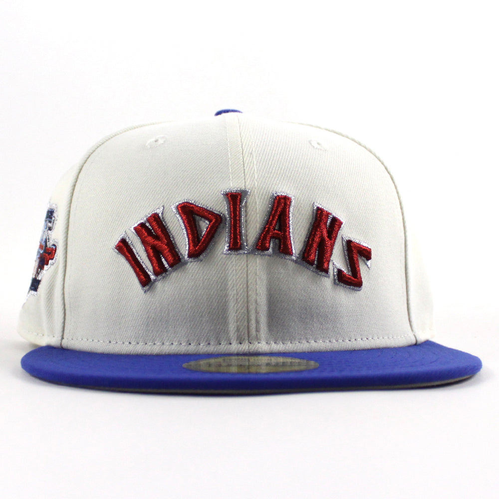Cleveland Indians 100 Seasons New Era 59Fifty Fitted Hat (Chrome White ...