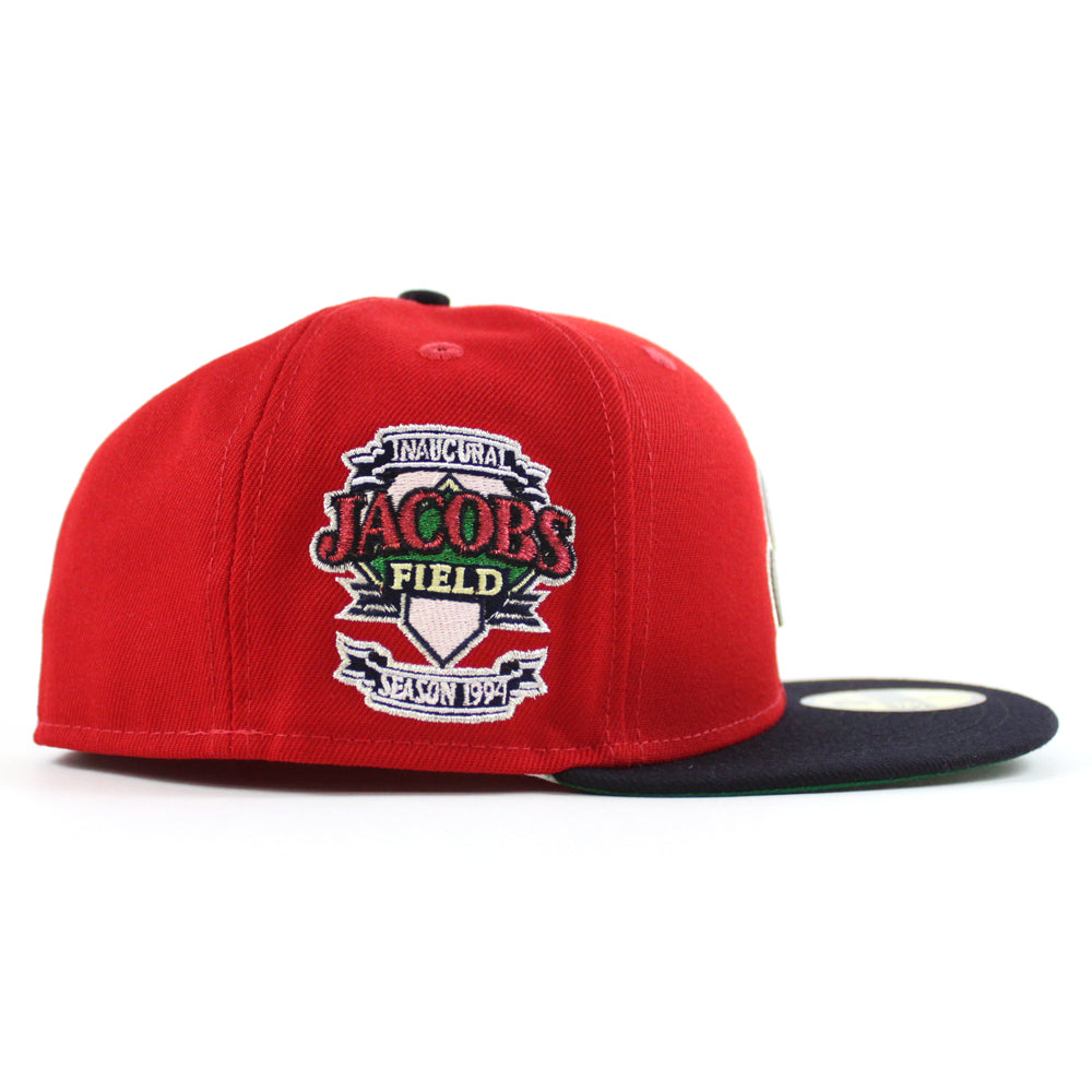 Cleveland Indians Jacobs Field New Era 59Fifty Fitted Hat (Scarlet Nav ...
