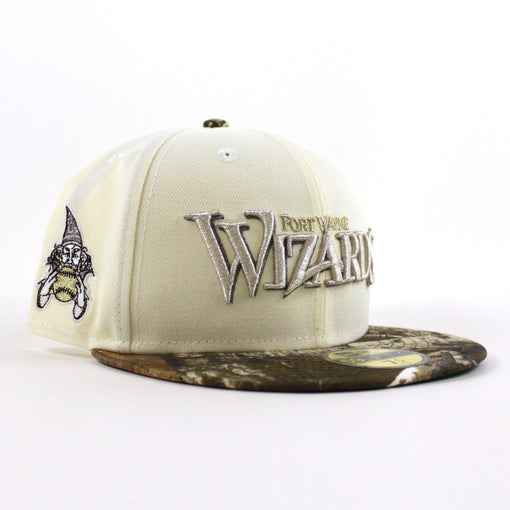 Fort Wayne Wizards New Era 59Fifty Fitted Hat (Chrome White Real Tree ...
