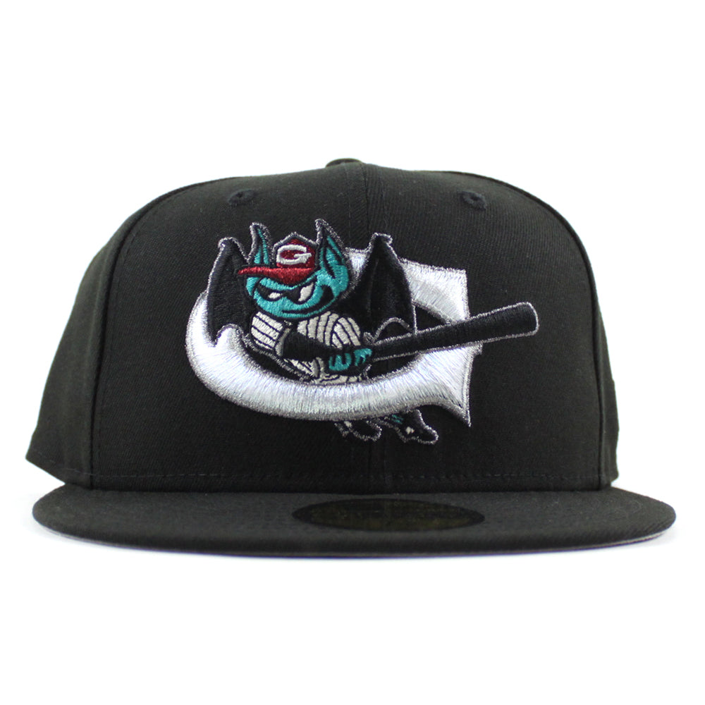 Greensboro Bats New Era 59Fifty Fitted Hat (Black Gray Under Brim ...