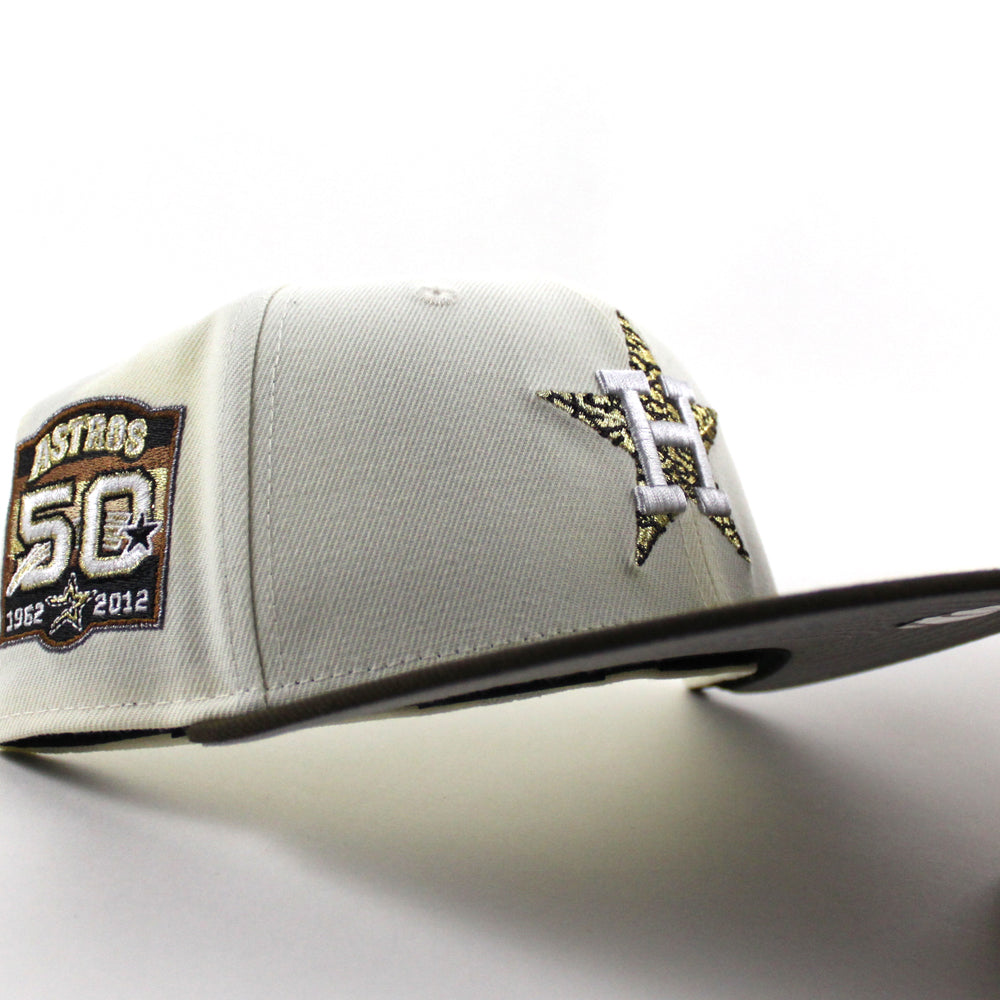 Houston Astros 50th Anniversary New Era 59Fifty Fitted Hat (Chrome Whi ...