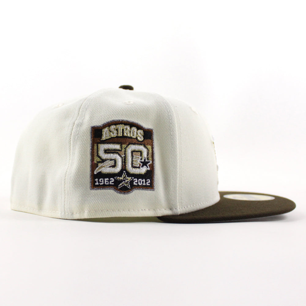 Houston Astros 50th Anniversary New Era 59Fifty Fitted Hat (Chrome Whi ...