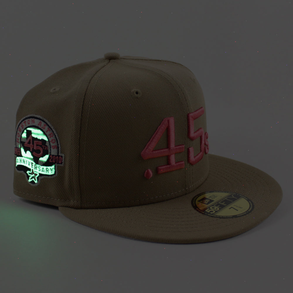 Houston Colt 45 45th Anniversary New Era 59Fifty Fitted Hat (Khaki Gra ...
