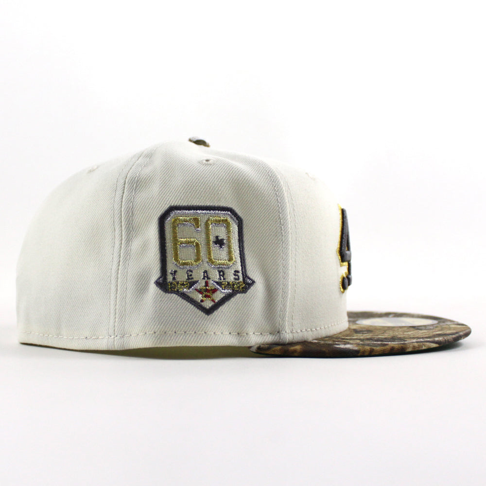 Houston Colt 45 60 Years New Era 59Fifty Fitted Hat (Chrome White Real ...