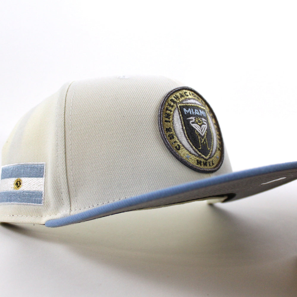 Inter Miami CF Argentina Flag New Era 59Fifty Fitted Hat (Chrome White ...
