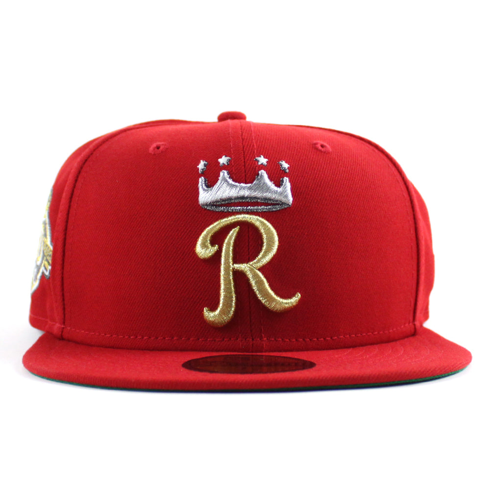 Kansas City Royals 50th Anniversary New Era 59Fifty Fitted Hat (Scarle ...