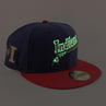 Kinston Indians Indians Patch New Era 59Fifty Fitted Hat (Navy Scarlet ...