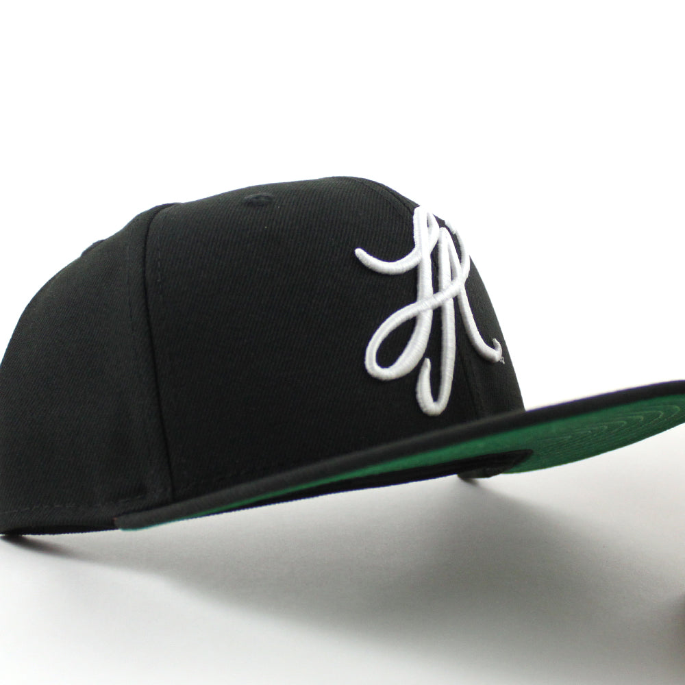 LA Script New Era 59Fifty Hat (Black Green UNDER BRIM) – ECAPCITY