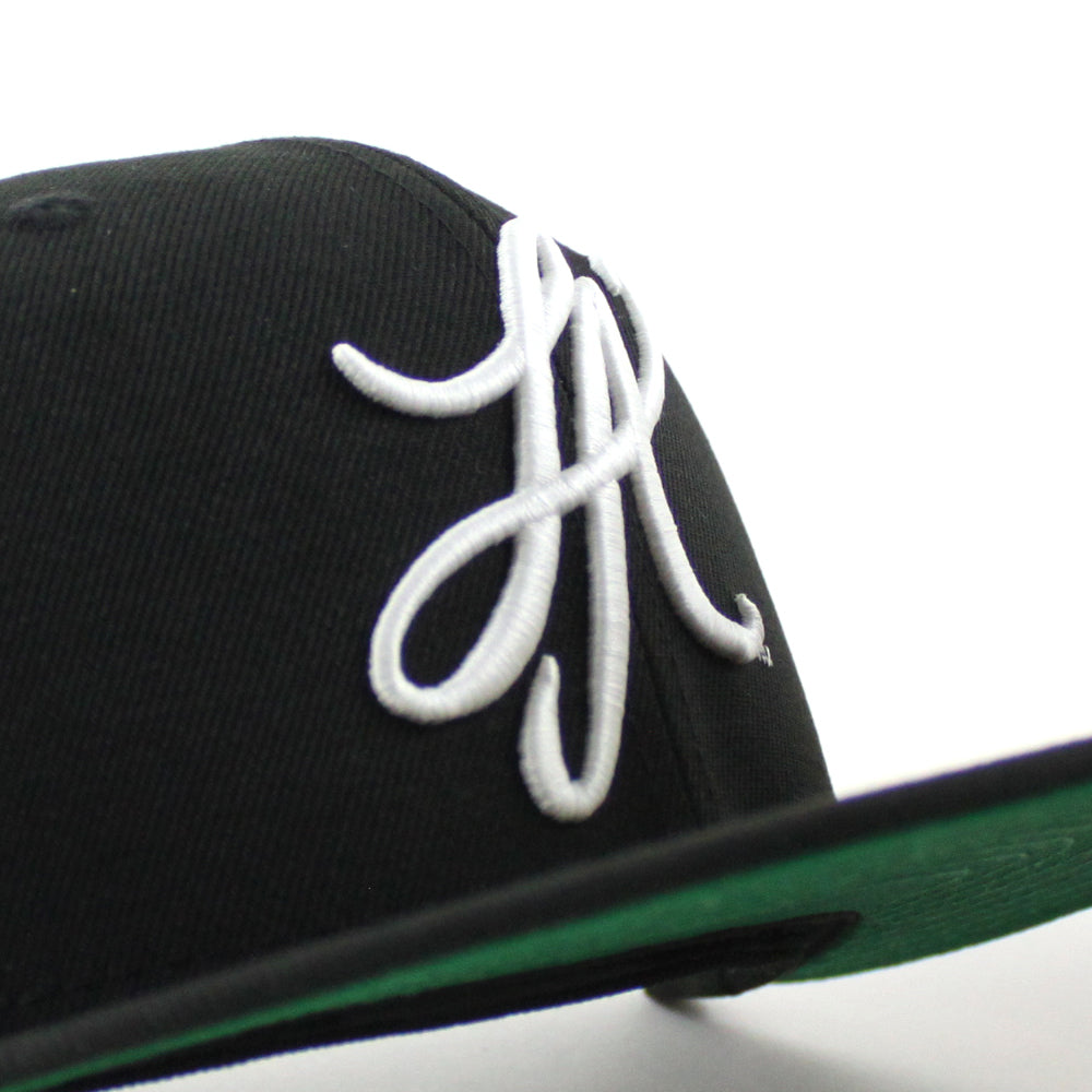 LA Script New Era 59Fifty Hat (Black Green UNDER BRIM) – ECAPCITY