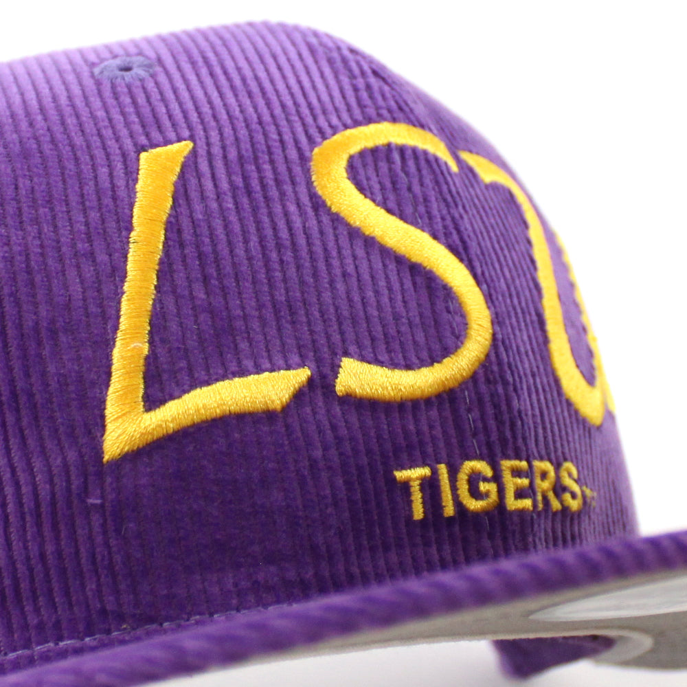 LSU Tigers VINTAGE NCAA New Era 9Fifty 9Fifty Snapback Hat (CORDUROY P ...