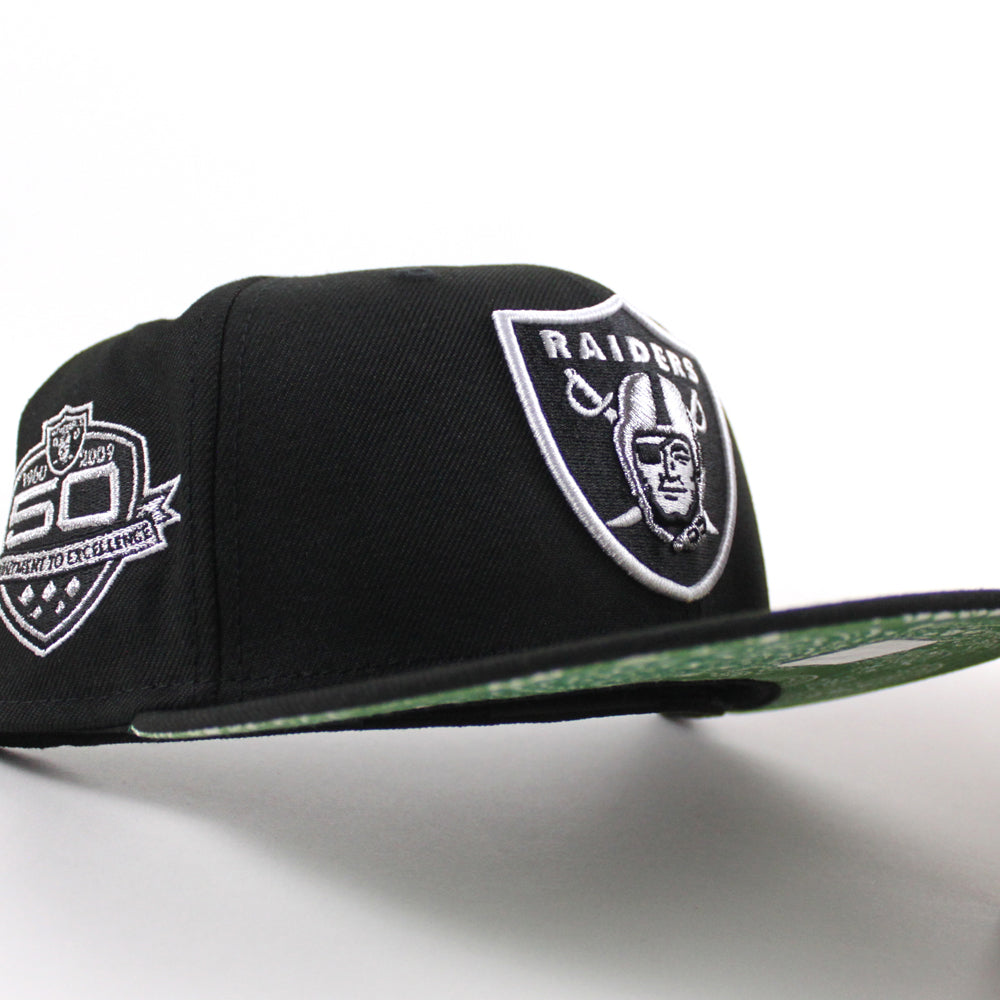 Las Vegas Raiders 50th Anniversary New Era 59Fifty Fitted Hat (Black G ...