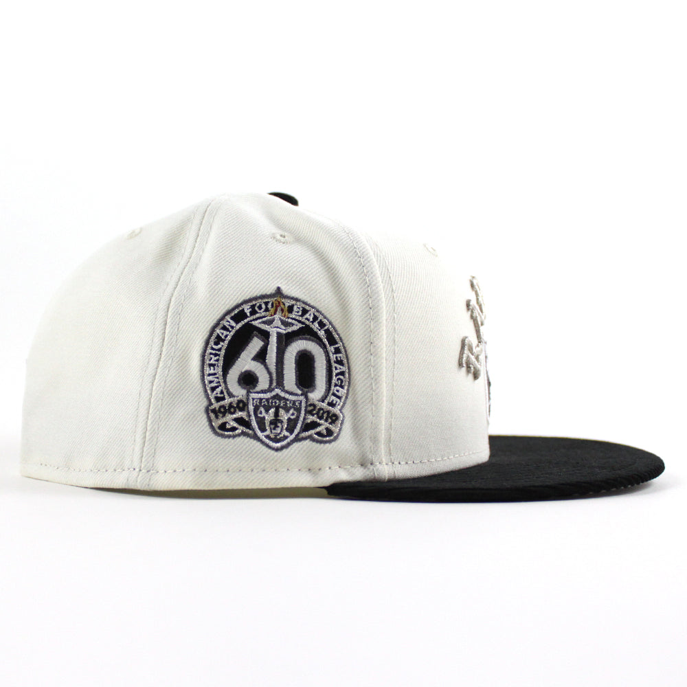 Las Vegas Raiders 60TH Anniversary New Era 59Fifty Fitted Hat V2 (Chro ...