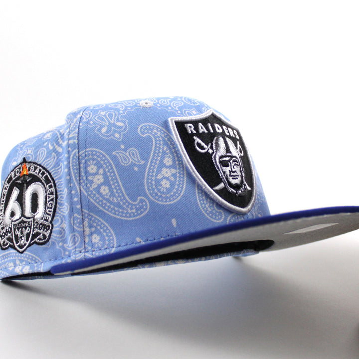 Las Vegas Raiders 60th Anniversary New Era 59Fifty Fitted Hat (Baby Bl ...