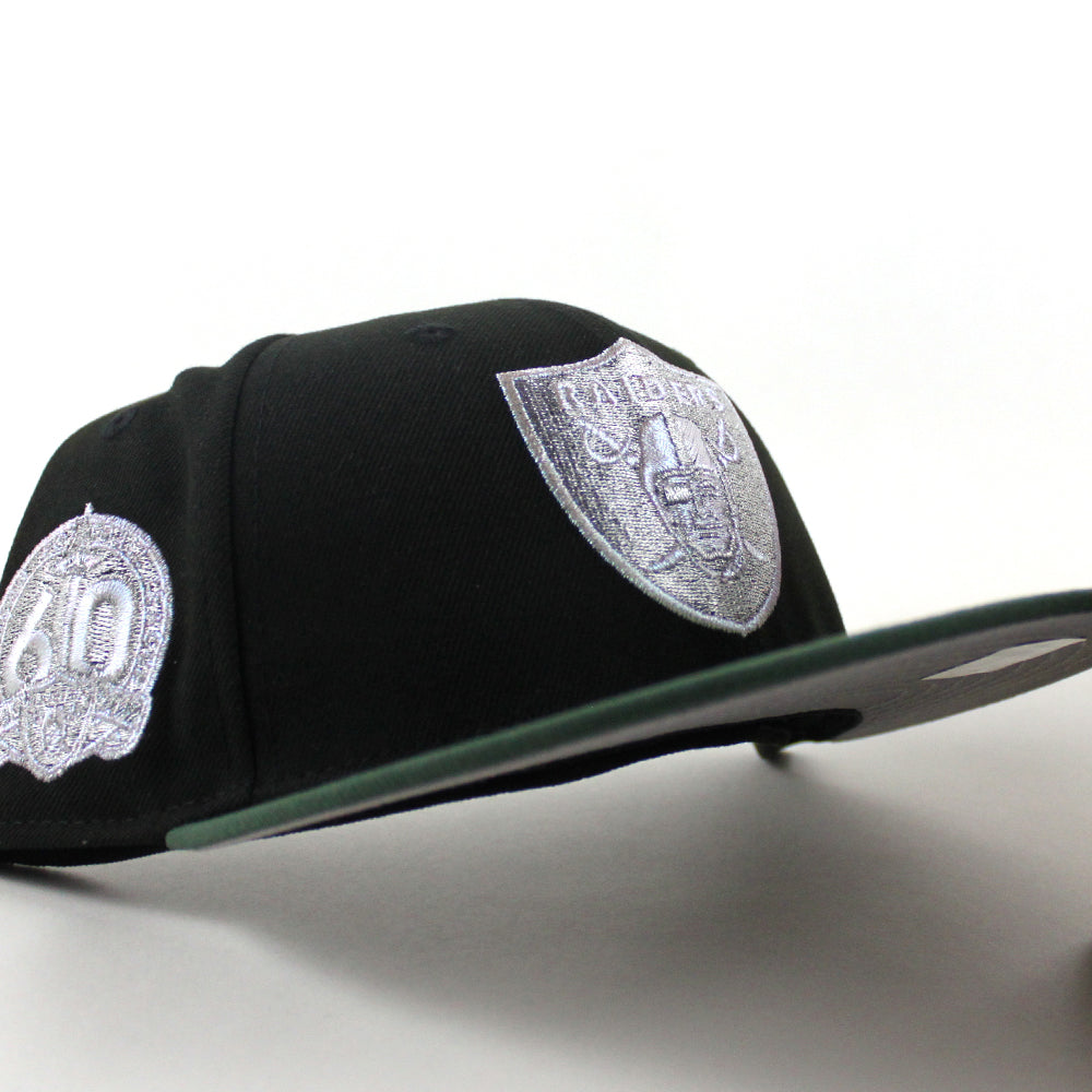 Las Vegas Raiders 60th anniversary New Era 59Fifty Fitted Hat (Black G ...