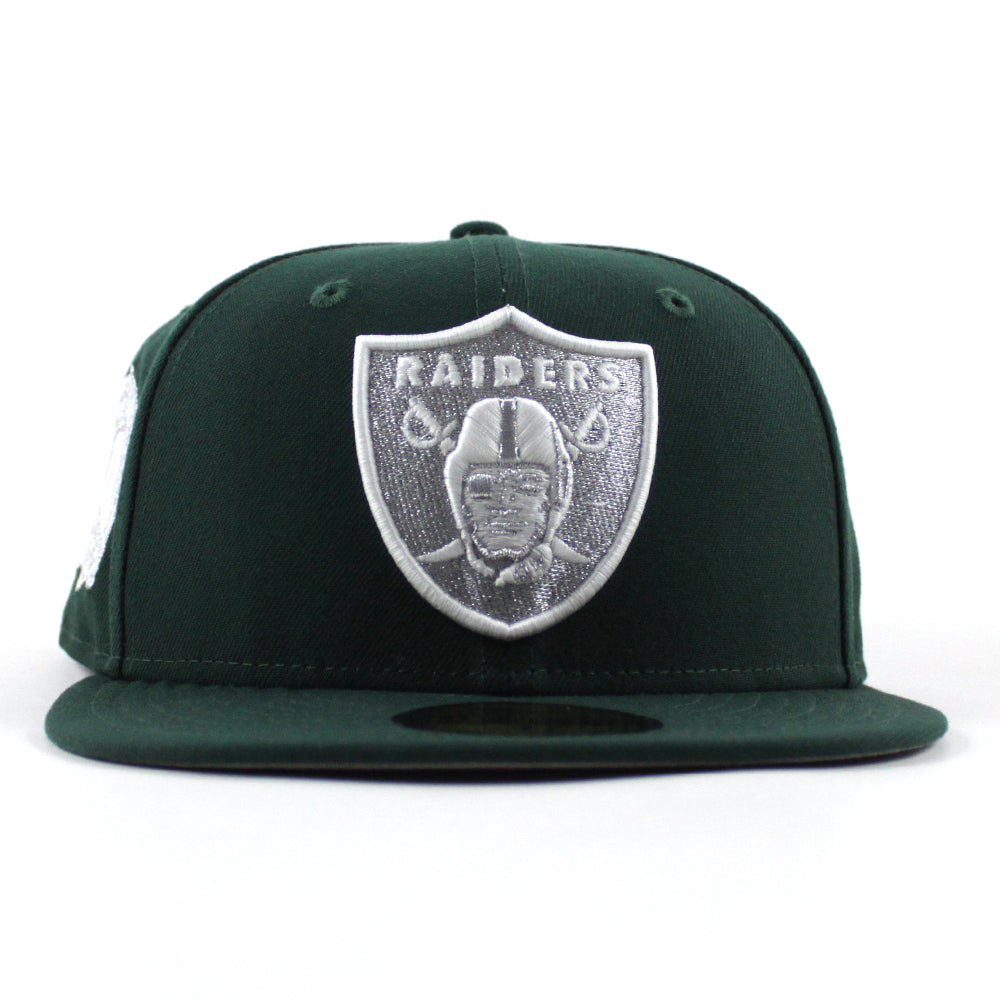Las Vegas Raiders 60th anniversary New Era 59Fifty Fitted Hat (Green G ...