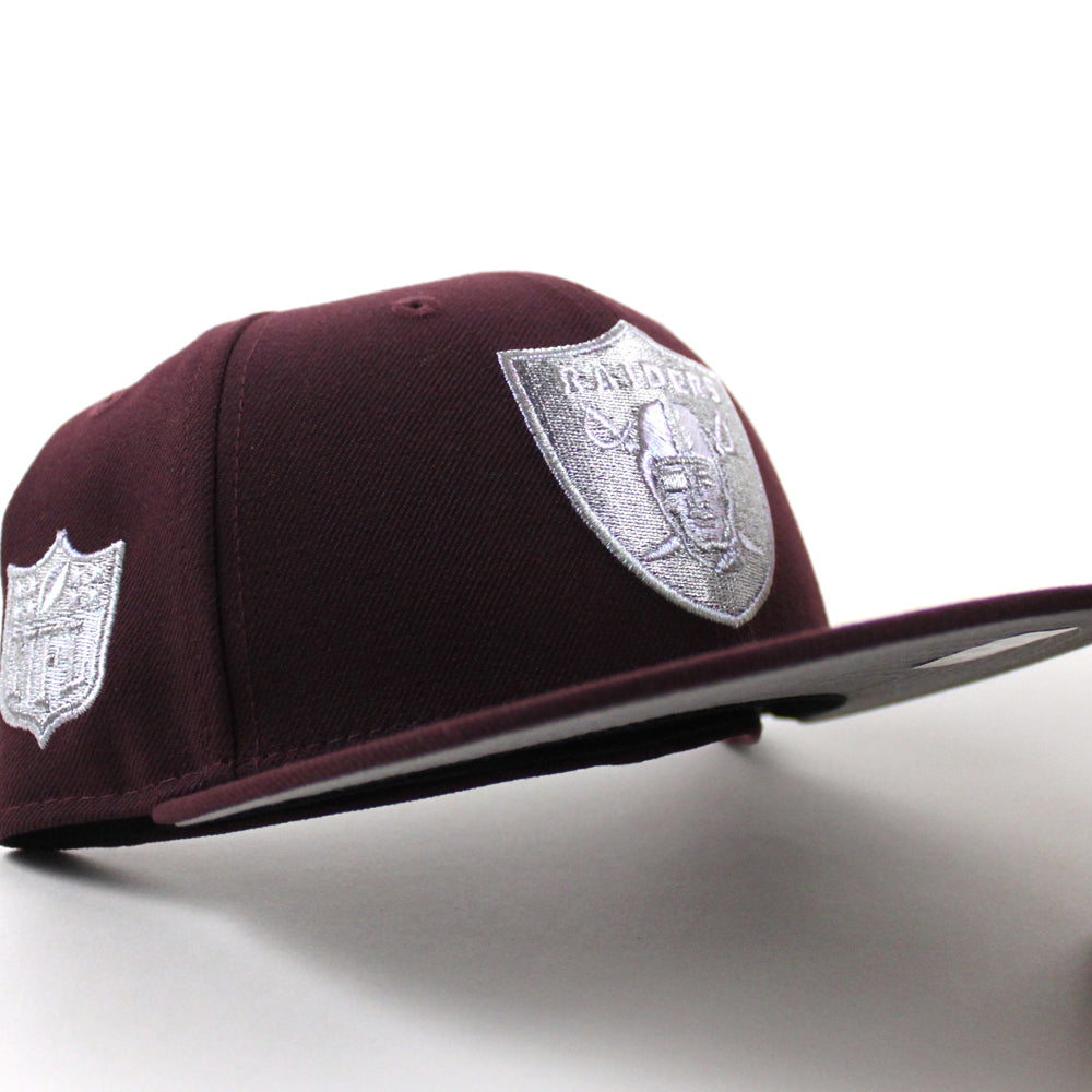 Las Vegas Raiders 60th anniversary New Era 59Fifty Fitted Hat (Maroon ...