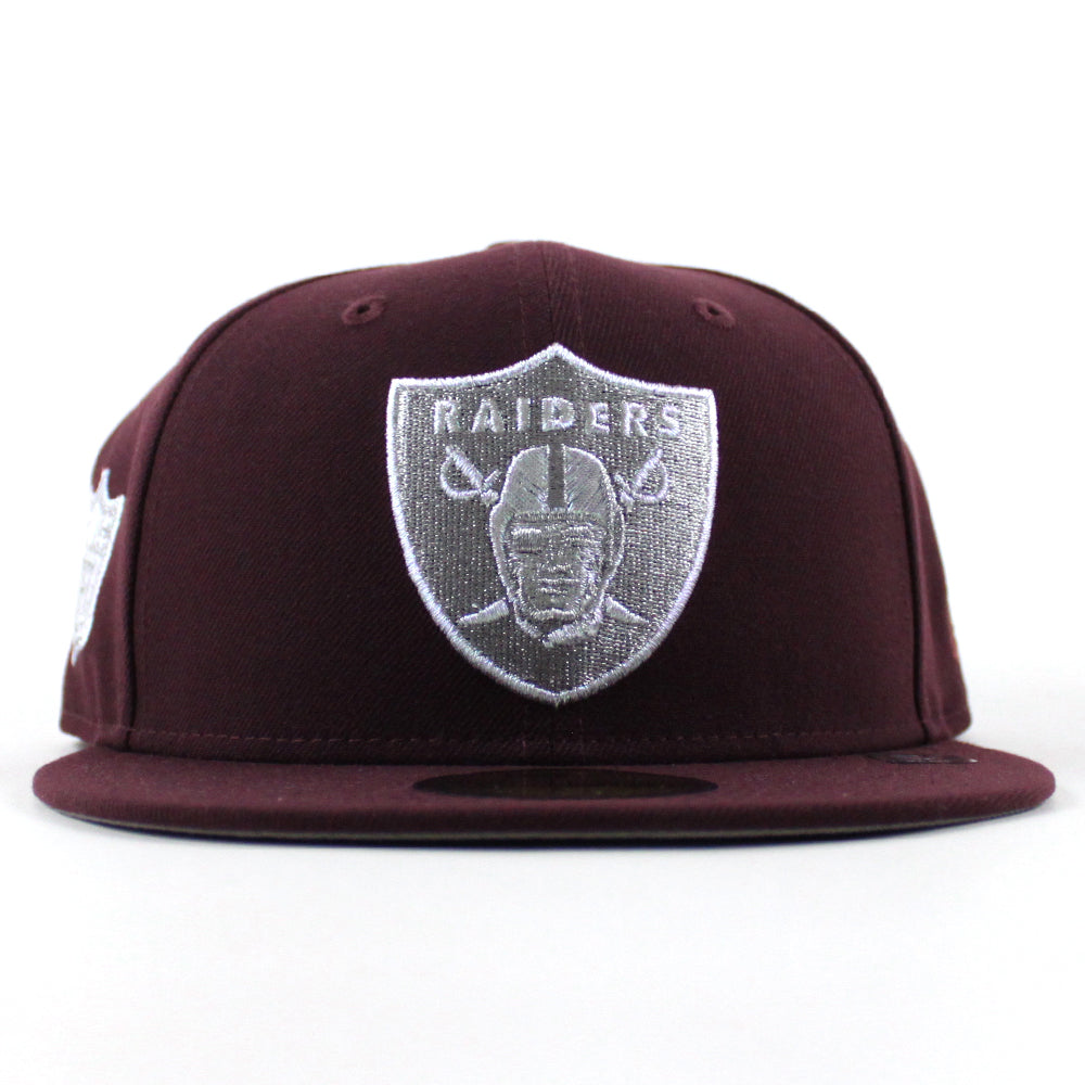 Las Vegas Raiders 60th anniversary New Era 59Fifty Fitted Hat (Maroon ...