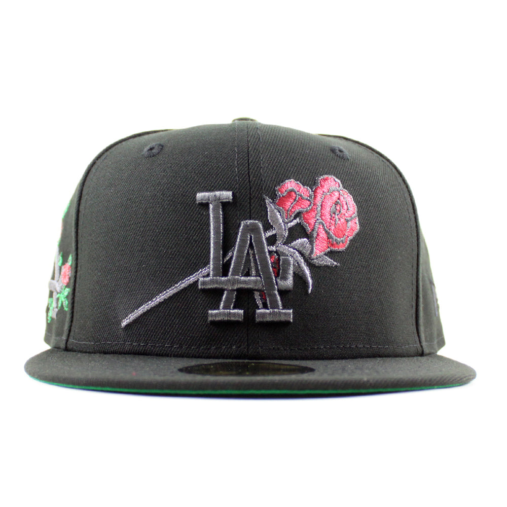 Los Angeles Dodgers Rose New Era 59Fifty Fitted Hat (Black Green Under ...