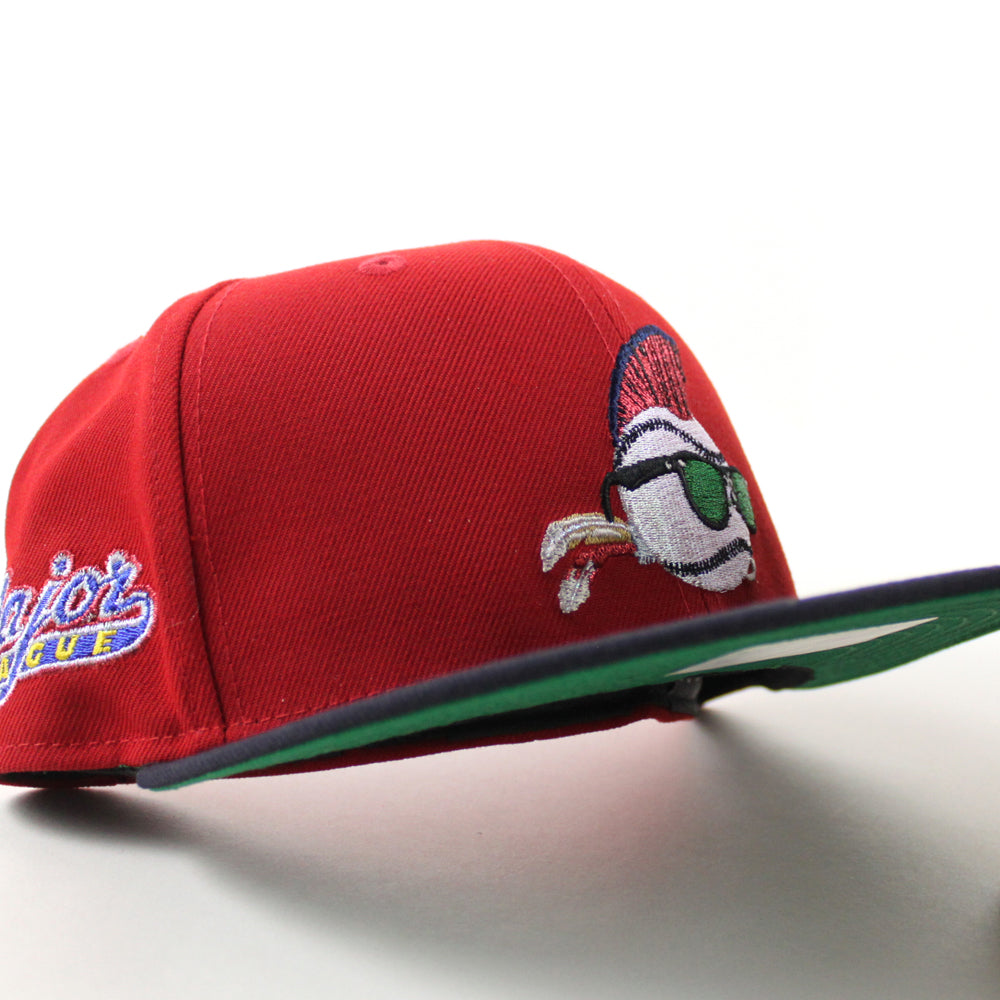 MAJOR LEAGUE Wild Thing New Era 59Fifty Fitted Hat (Scarlet Red Navy G ...