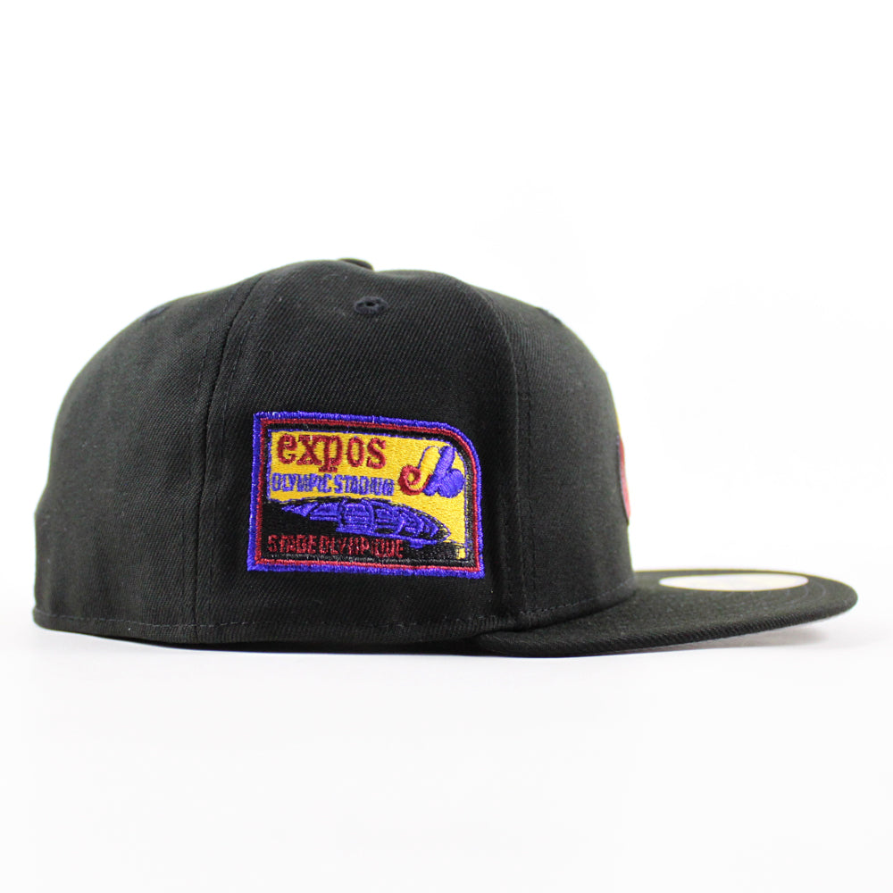 Montreal Expos Olympic Stadium New Era Fitted 59Fifty Hat (Black Gray ...