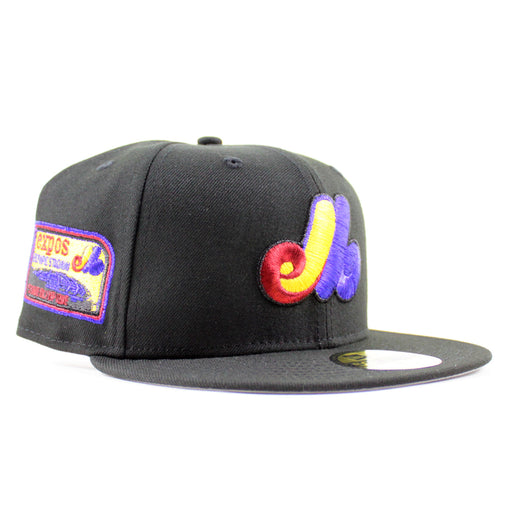 Montreal Expos Olympic Stadium New Era Fitted 59Fifty Hat (Black Gray ...