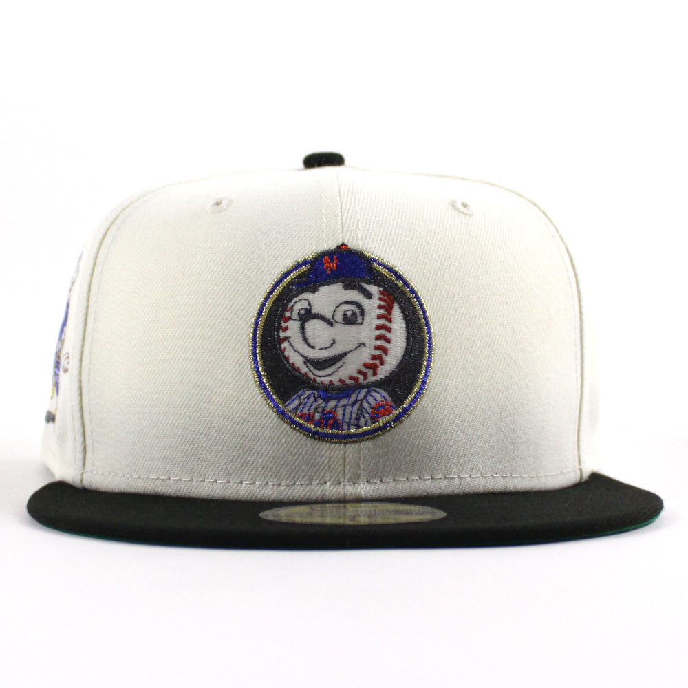 Mr Mets New Era 59Fifty Fitted Hat (Chrome White Black Green Under Bri ...