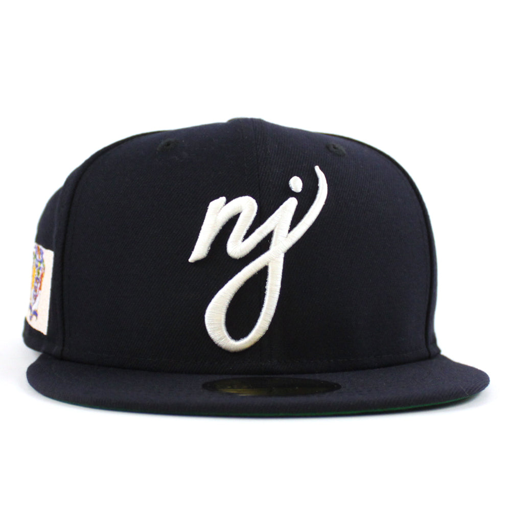 NJ Script New Era 59Fifty Fitted Hat (Navy Green Under Brim) – ECAPCITY