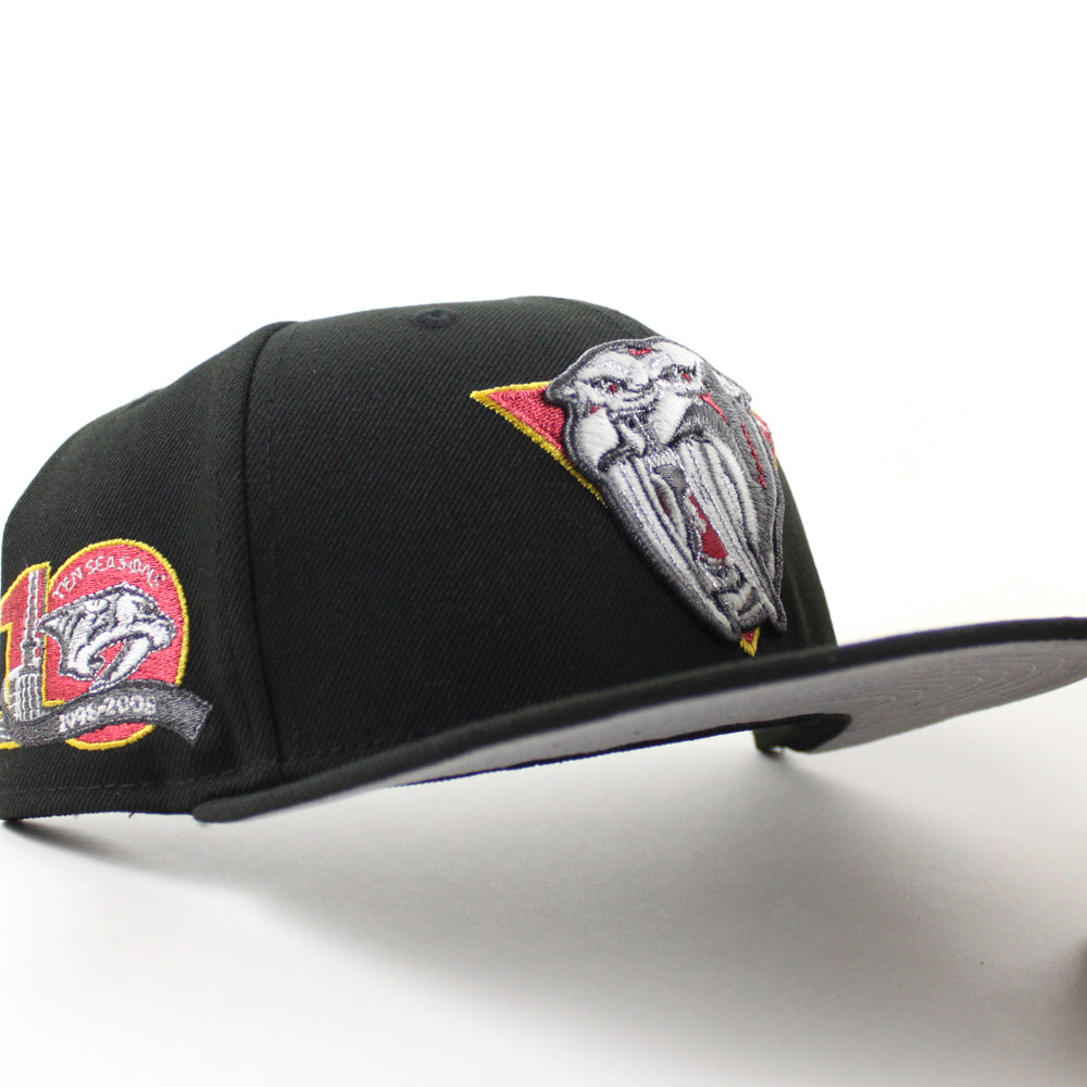 Nashville Predators 10 Years Patch New Era 59Fifty Fitted Hat (Black G ...