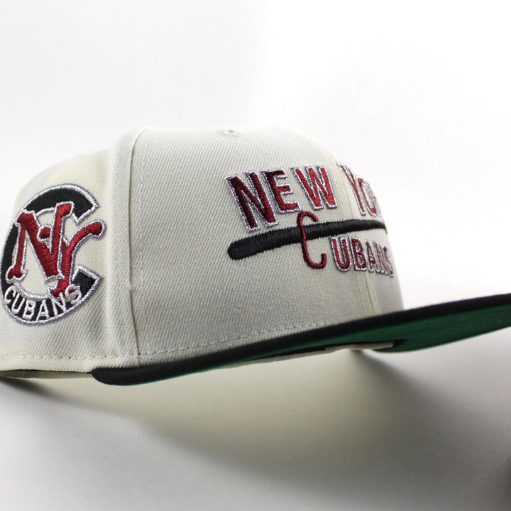 New York Cubans New Era 59Fifty Fitted Hat (Chrome White Black Green U ...