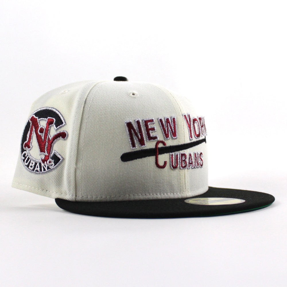 New York Cubans New Era 59Fifty Fitted Hat (Chrome White Black Green U ...