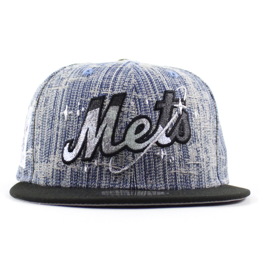 New York Mets Shea Stadium New Era 59Fifty Fitted Hat (Denim Black Gra ...