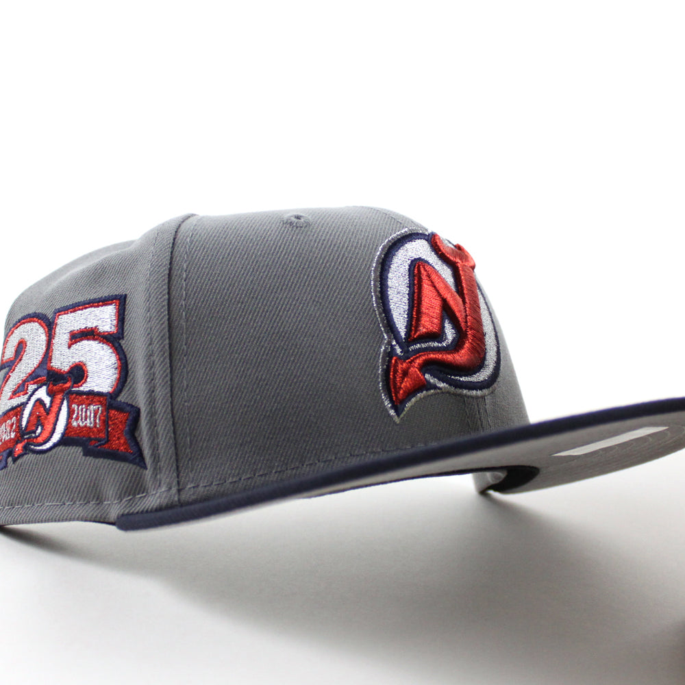 New Jersey Devils 25 Years New Era 59Fifty Fitted Hat (Storm Gray Navy ...