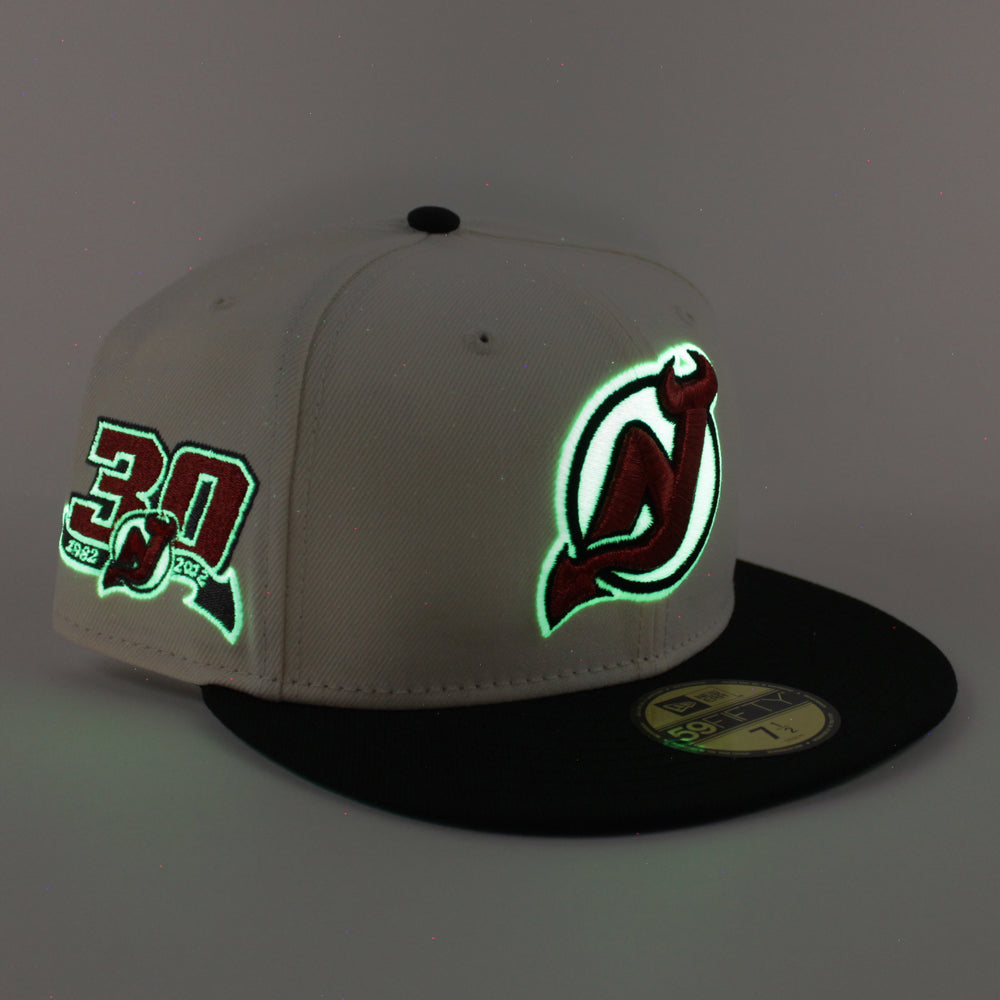 New Jersey Devils 30 Years New Era 59Fifty Fitted Hat (Chrome White Bl ...