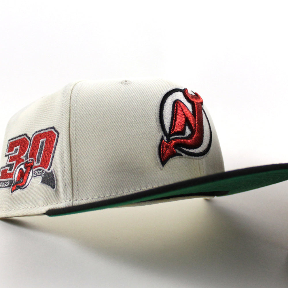 New Jersey Devils 30 Years New Era 59Fifty Fitted Hat (Chrome White Bl ...