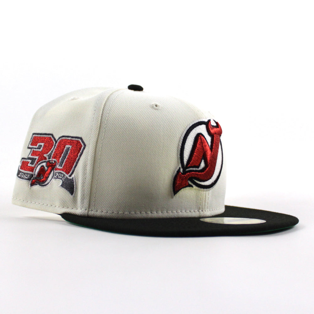 New Jersey Devils 30 Years New Era 59Fifty Fitted Hat (Chrome White Bl ...