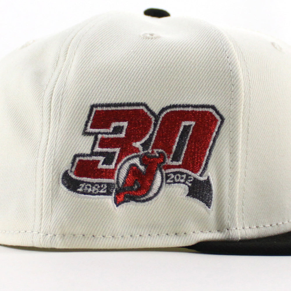 New Jersey Devils 30 Years New Era 59Fifty Fitted Hat (Chrome White Bl ...