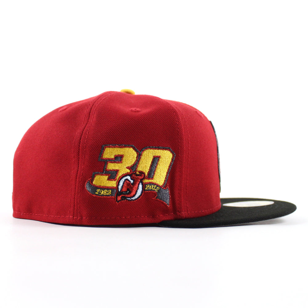 New Jersey Devils 30 Years New Era 59Fifty Fitted Hat (Scarlet Red Bla ...