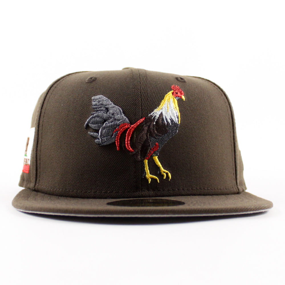 ROOSTER California Republic New Era 59Fifty Fitted Hat (Walnut Gray Un ...