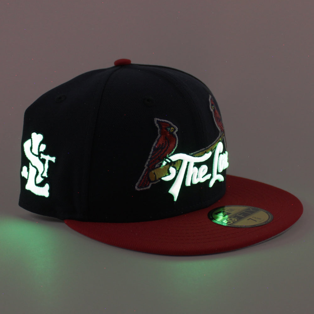 St. Louis Cardinals The Lou STL Patch New Era 59Fifty Fitted Hat (Navy ...