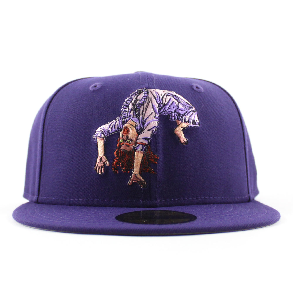 The Exorcist 1973 film New Era 59Fifty Fitted Hat (Purple Gray Under B ...
