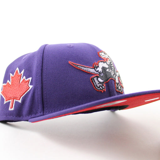 Toronto Raptors Maple Leaf Patch New Era 59Fifty Fitted Hat (Purple Re ...