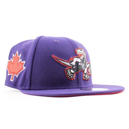 Toronto Raptors Maple Leaf Patch New Era 59Fifty Fitted Hat (Purple Re ...