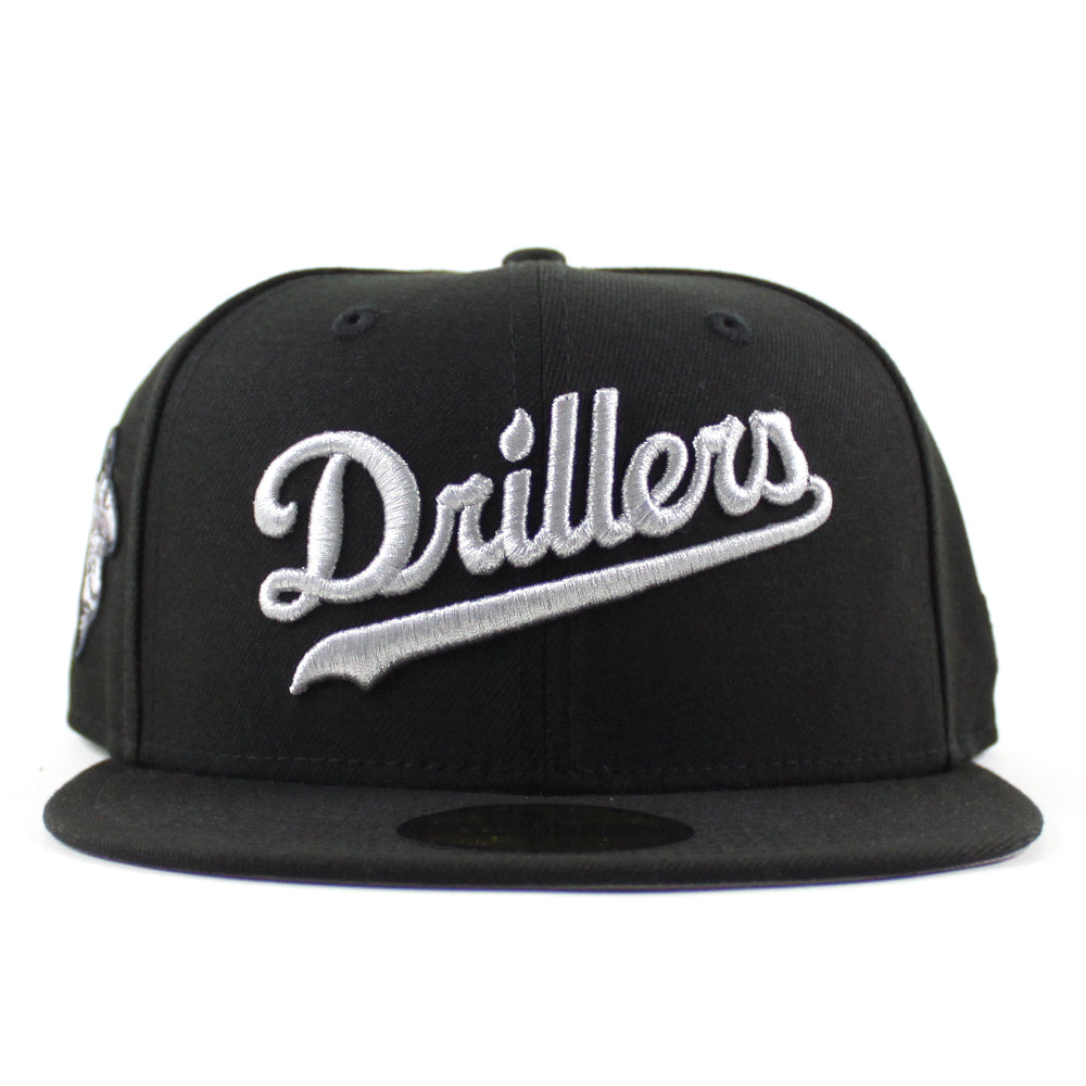 Tulsa Drillers Drillers Patch New Era 59Fifty Fitted Hat (Black Gray U ...