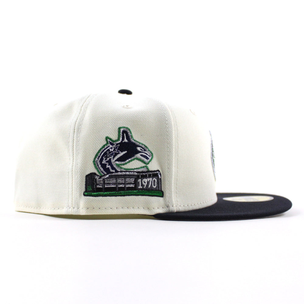 Vancouver Canucks 1970 Stadium Patch New Era 59Fifty Fitted Hat (Chrom ...