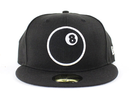 8 Ball New Era 59Fifty Fitted Hats (Black White Gray Under Brim) – ECAPCITY